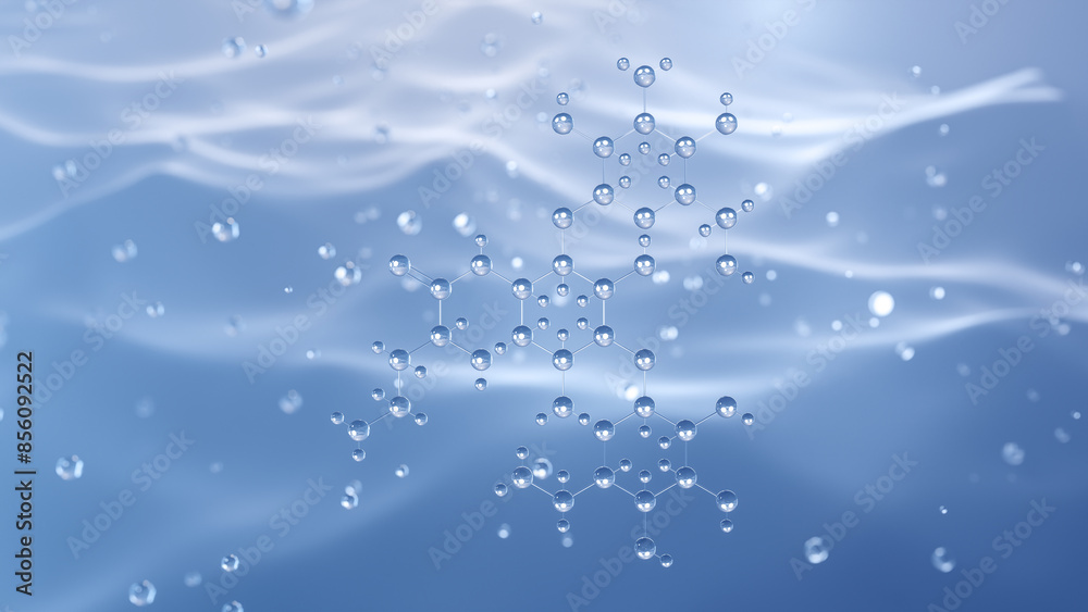 amikacin molecular structure, 3d model molecule, antibiotic, structural ...