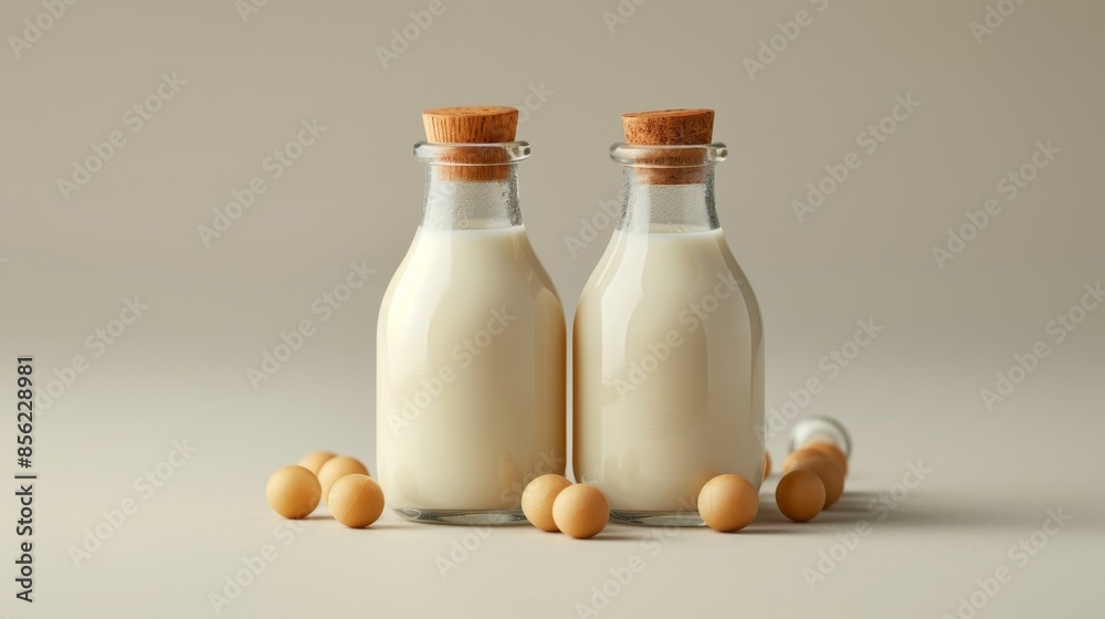 Futuristic Concept Art Comparing Baby Milk Bottles with Slow Flow ...