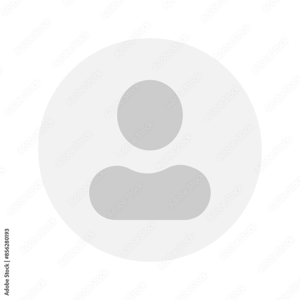 Vector flat illustration in grayscale. Avatar, user profile, person ...