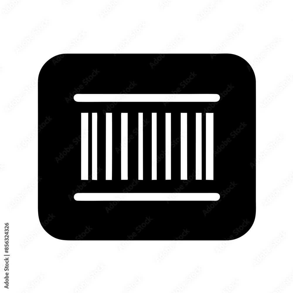 Black vector illustration of a barcode on a transparent background ...