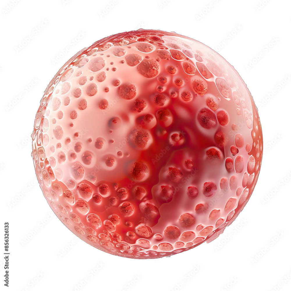 Healthy skin cells and inflamed acne lesion, Isolated on transparent ...