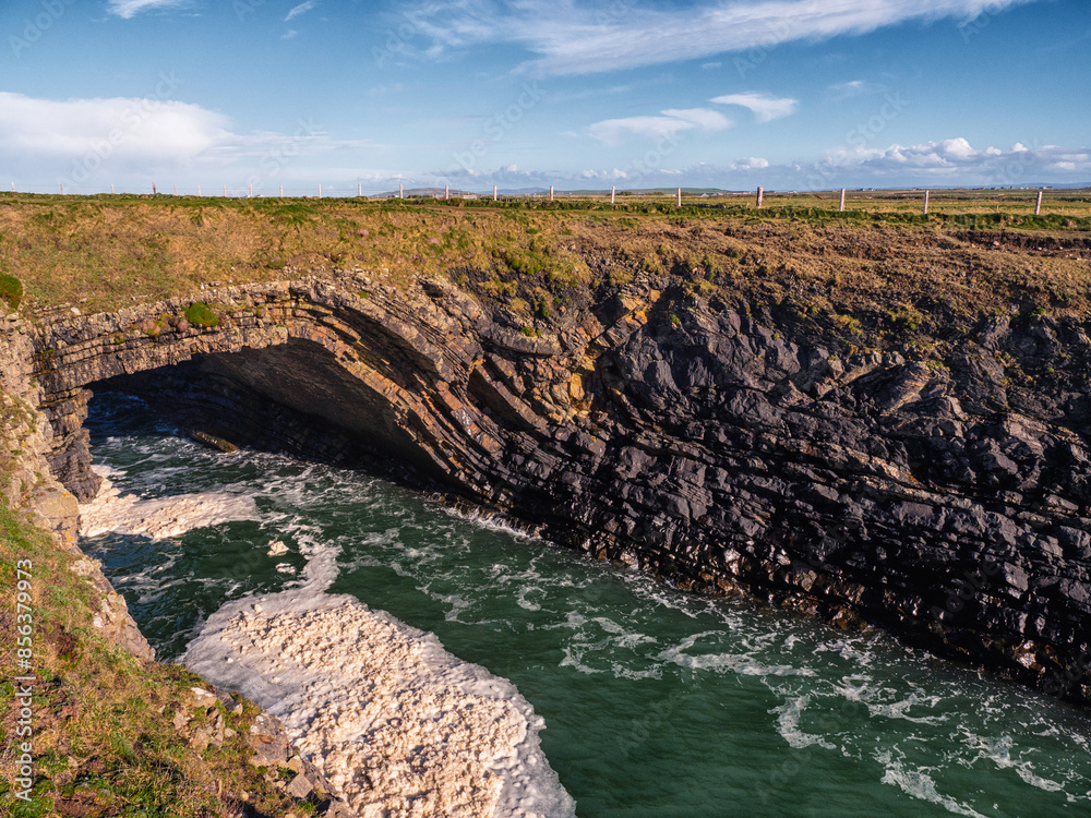 Stunning Bridges of Ross in county Clare, Ireland. Rock formation ...