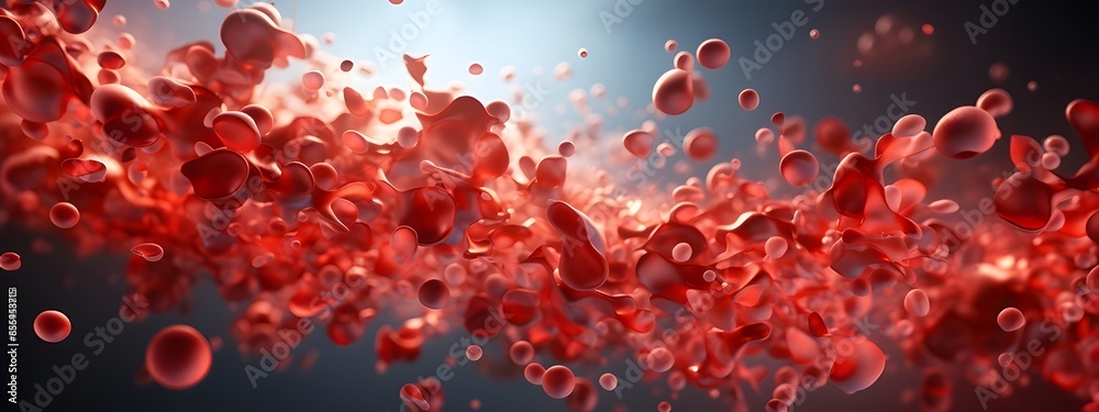 Ilustración de Stock Blood cell red blood vein flow platelet wave ...