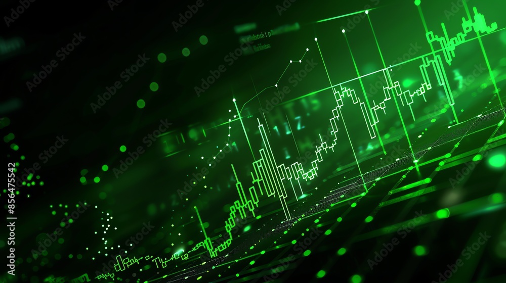 walpaper of detailed and engaging image of a stock market chart with a ...