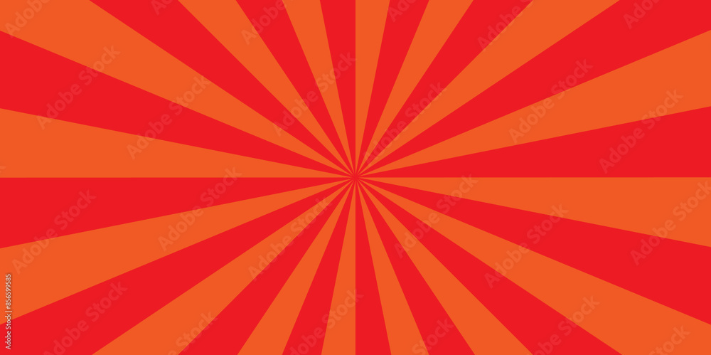 Vector Abstract orange sun rays and sunburst backdrop background. seamless retro vintage burst ...