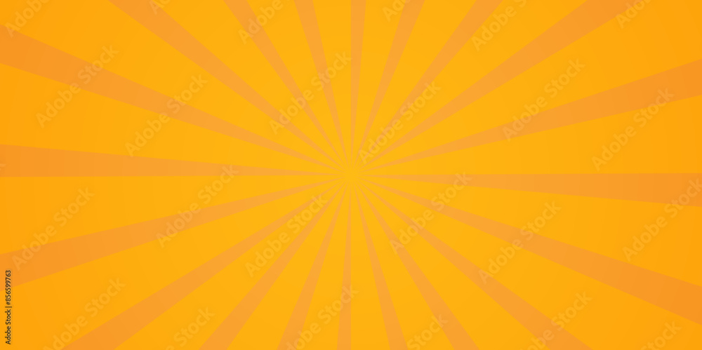 Vector Abstract orange sun rays and sunburst backdrop background. seamless retro vintage burst ...