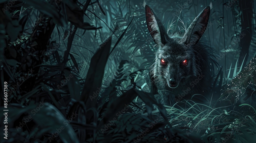 Mysterious Chupacabra in Forest Shadows Stock Photo | Adobe Stock
