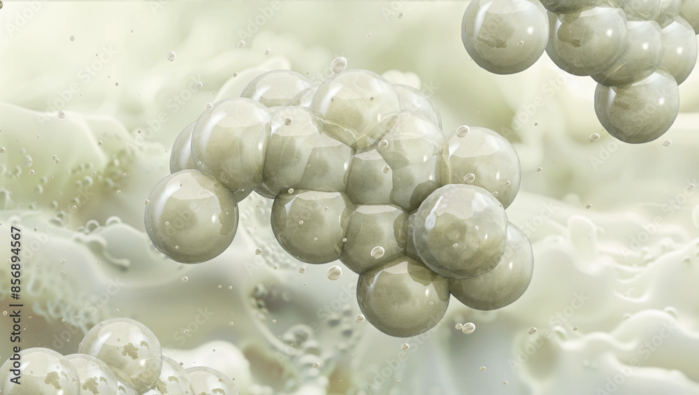 Micrococcus bacteria, gram-positive cocci, tetrads clusters form. Acne ...