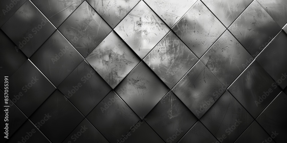 Abstract metallic diamond pattern with a grunge texture, creating a ...