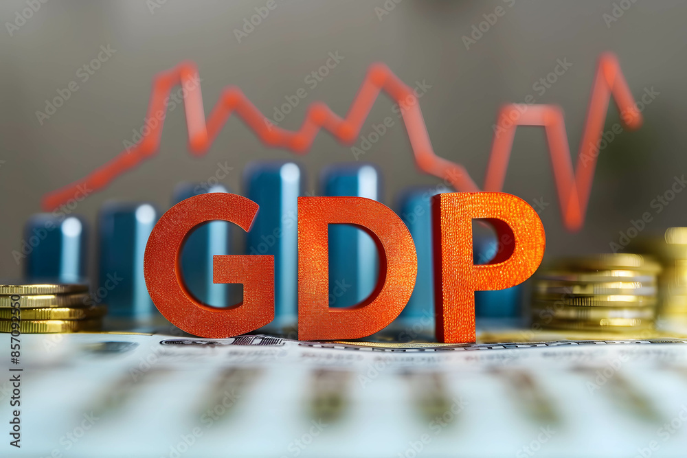 Illustrazione stock di Growth in gross domestic product or GDP concept ...