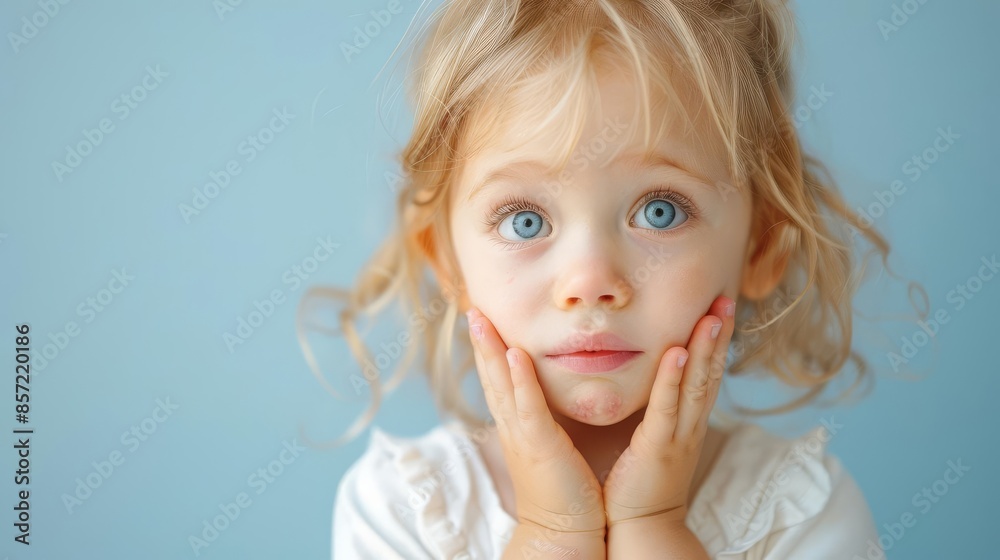 Child with an allergic reaction and hives, Allergy, Highlighting the ...