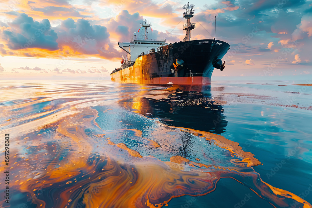 webinar banner, Oil leak from Ship, Oil spill pollution polluted water ...