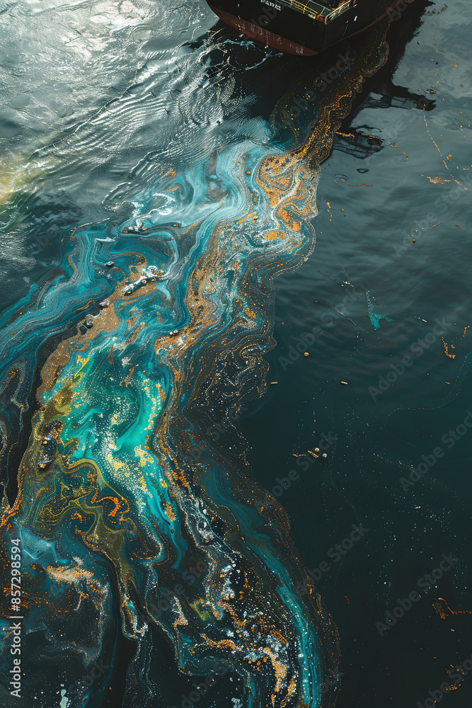 webinar banner, Oil leak from Ship, Oil spill pollution polluted water ...