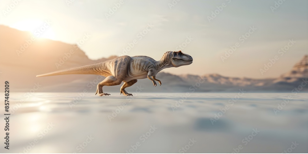 3D Carnotaurus in Cretaceous scene. Concept Dinosaur, Carnotaurus, 3D ...