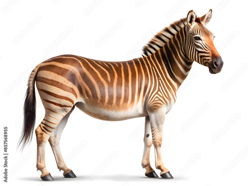 An Illustration Of A Quagga, An Extinct Species Of Zebra That Once ...
