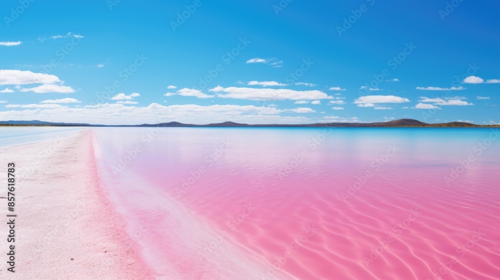The rare sight of the Pink Lake (Lake Hillier) in Western Australia ...