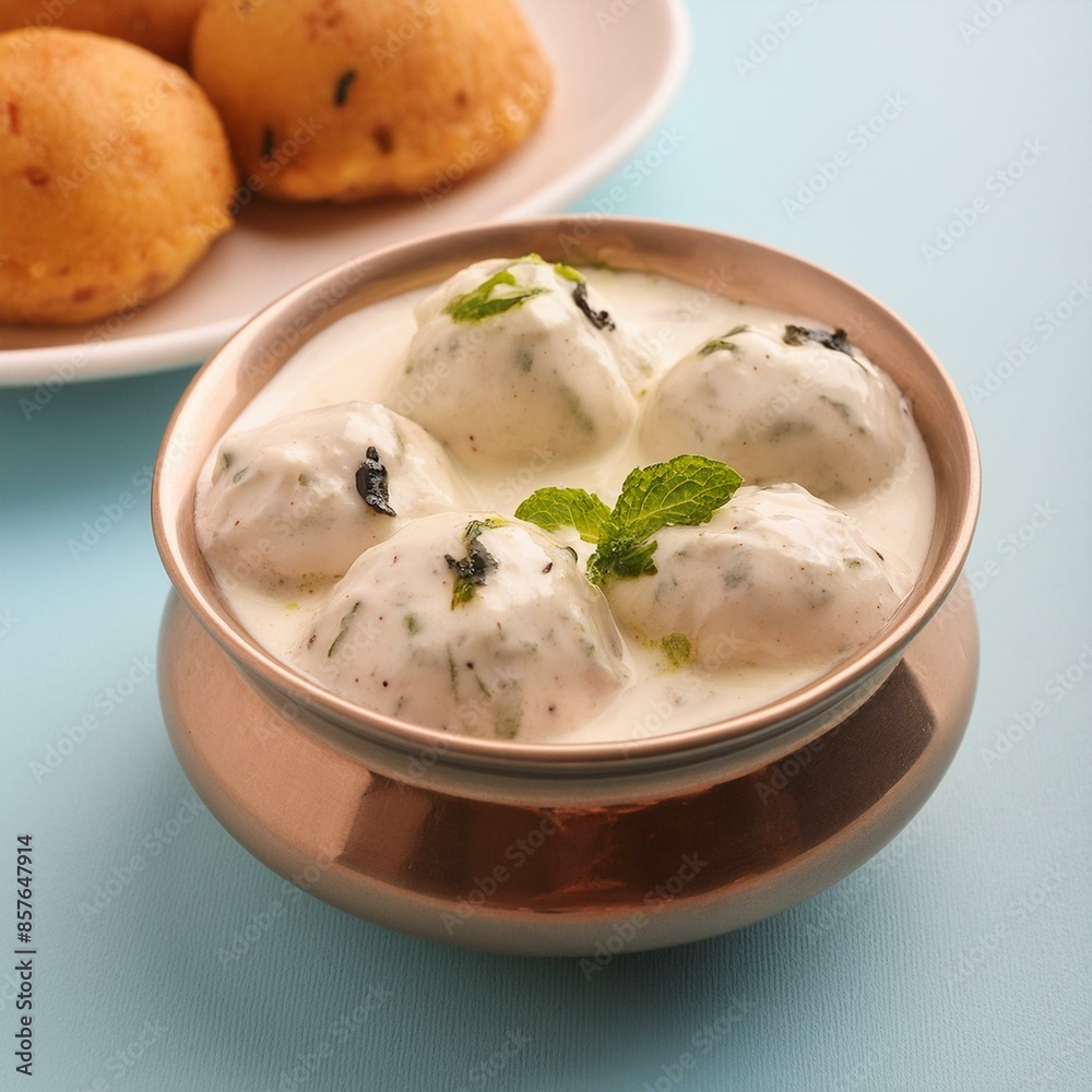 Indian popular food dahi vada also called dahi bhalla, dahi bhalle or ...