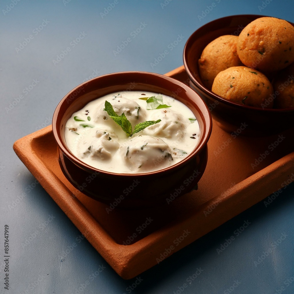 Indian popular food dahi vada also called dahi bhalla, dahi bhalle or ...