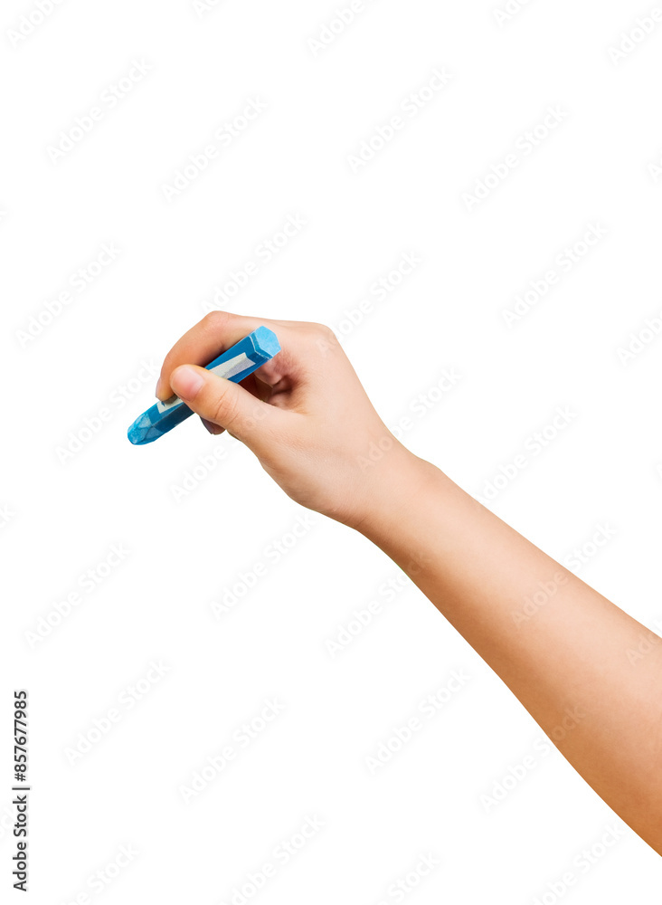 Children hand holding a crayon for coloring and writing. Coloring ...