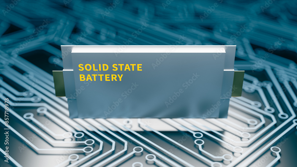 solid state battery concept backgrounds.3d rendering Stock Photo ...