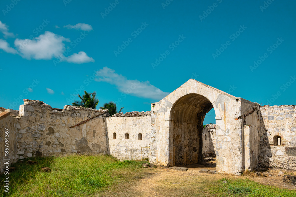 Portobelo, Colón, Panama, fuerte, ruinas, fortificaciones, bateria de ...