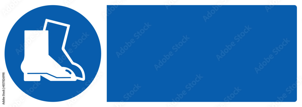 ISO mandatory safety signs wear foot protection chemical boot your ...