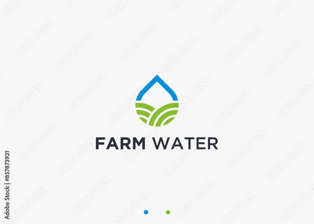 water farmer logo design vector silhouette illustration Stock Vector ...