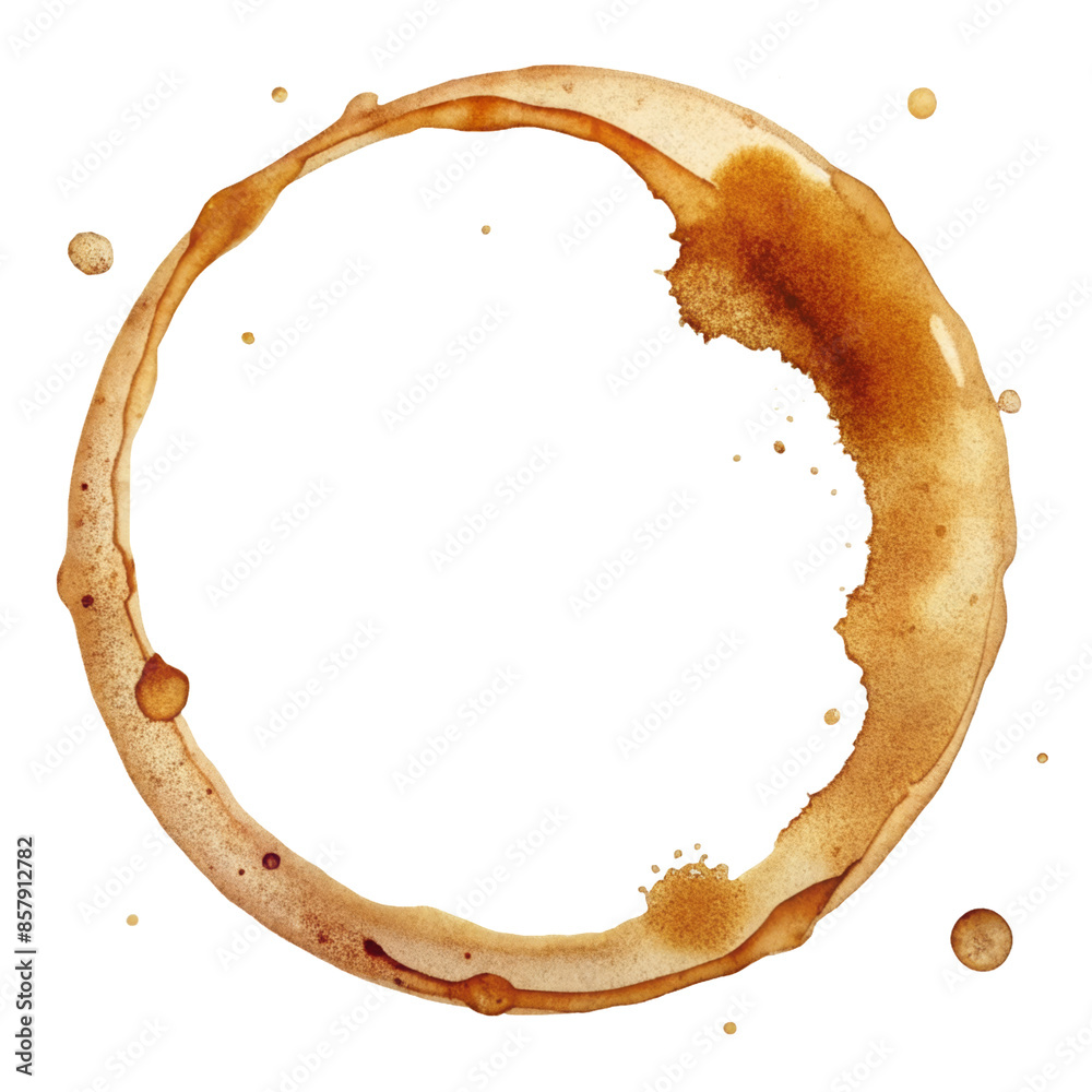 coffee stains on transparent background Stock Photo | Adobe Stock