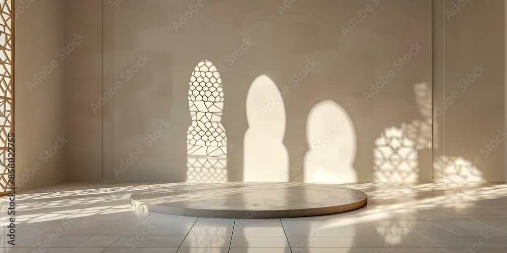 Elegant room showcasing a luxurious display podium with traditional ...