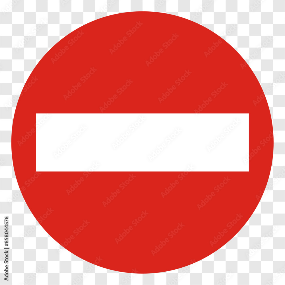 No Entry sign red color. STOP, Do Not Enter symbol. Circle frame on ...