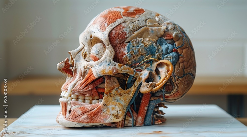 Scientific 3D human illustration of internal vascular system muscles ...