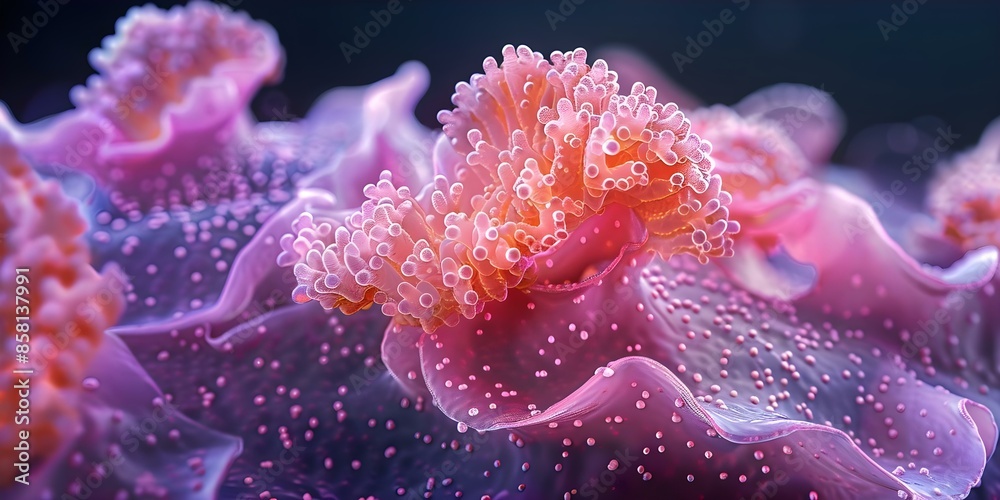 Ilustración de Stock Composition of squamous cells in the basal mucosa ...