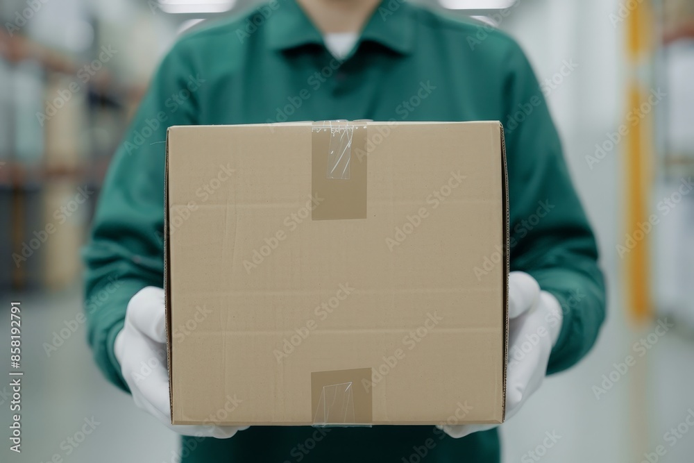 Precise Hands of Logistics Worker Packing Box with Care - Logistics ...