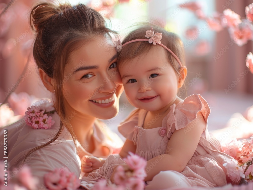 Joyful Mother and Child Bonding: Love and Happiness in Pastel Colors ...