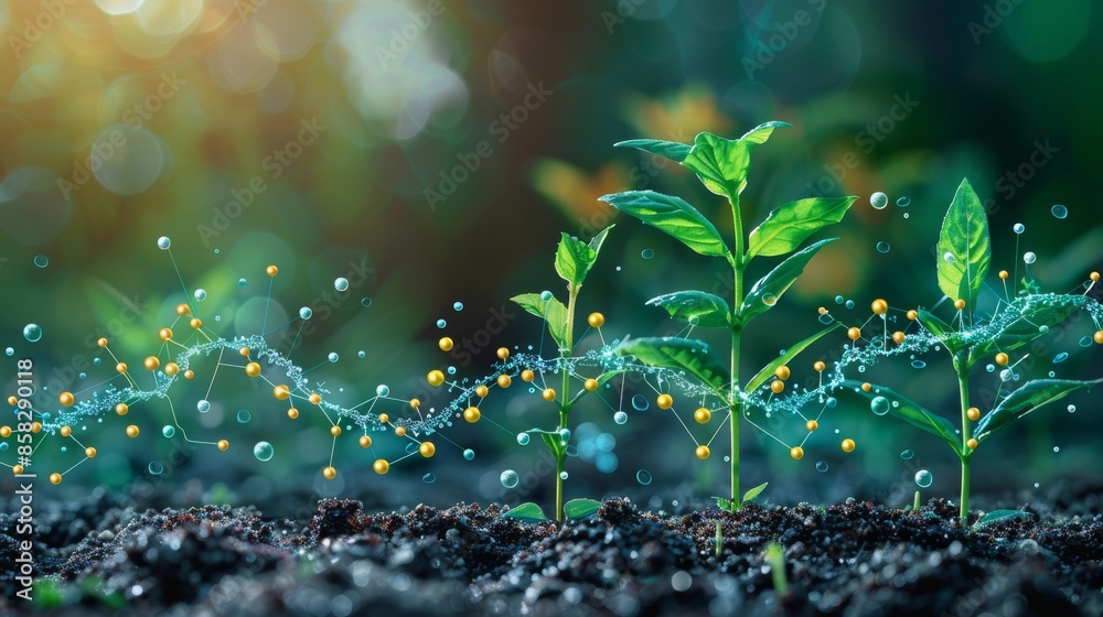 A diagram showing the molecular pathways of a herbicide in a plant ...