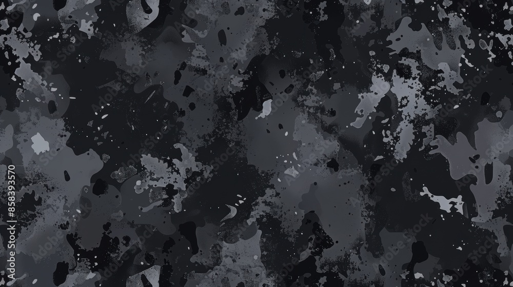 Abstract black and gray camouflage pattern Stock Illustration | Adobe Stock