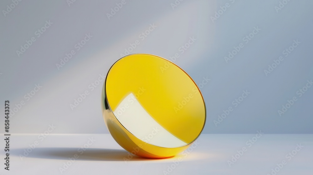 elegant pastel yellow mirror with glossy ceramic texture from polyhaven ...