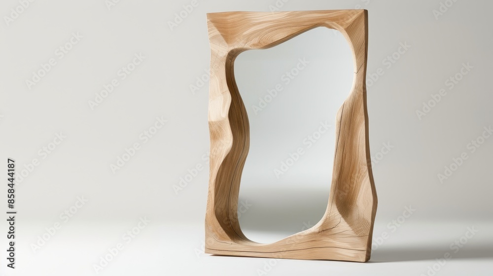 rustic oak mirror with natural wood grain texture from polyhaven and ...