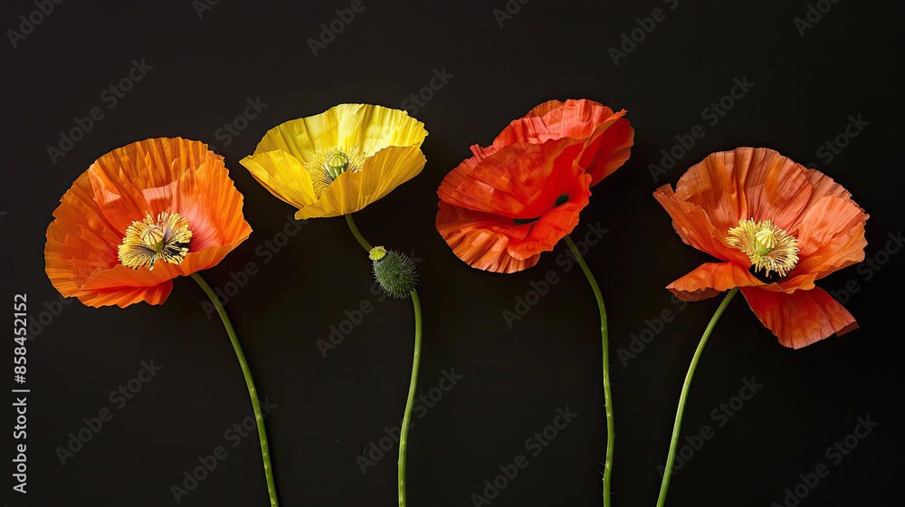 Variety of Poppy Flowers: A High-Resolution Artistic Showcase of ...