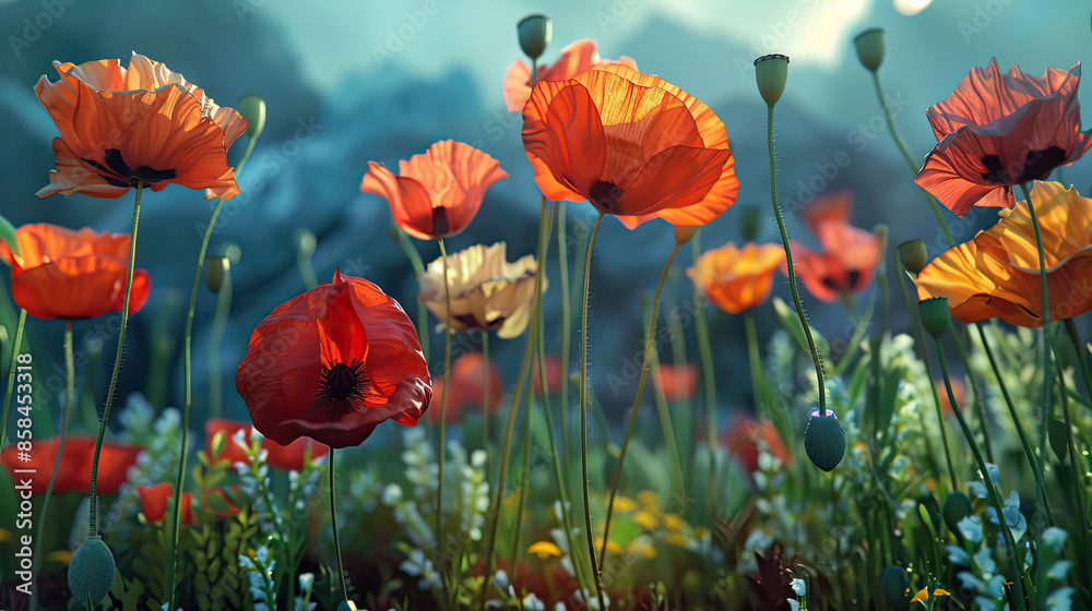Variety of Poppy Flowers: A High-Resolution Artistic Showcase of ...