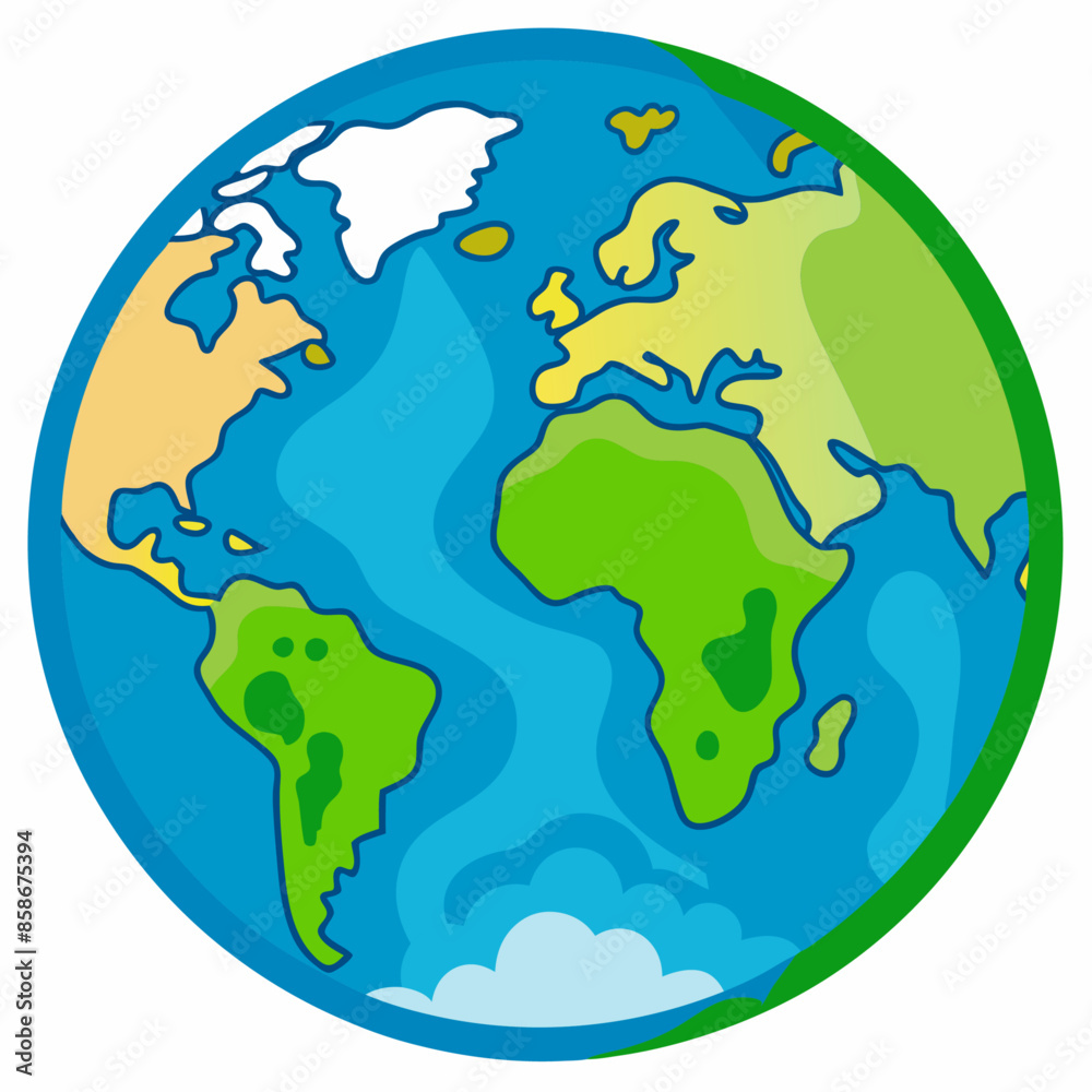 Earth clipart cartoon Illustration drawing Stock Vector | Adobe Stock