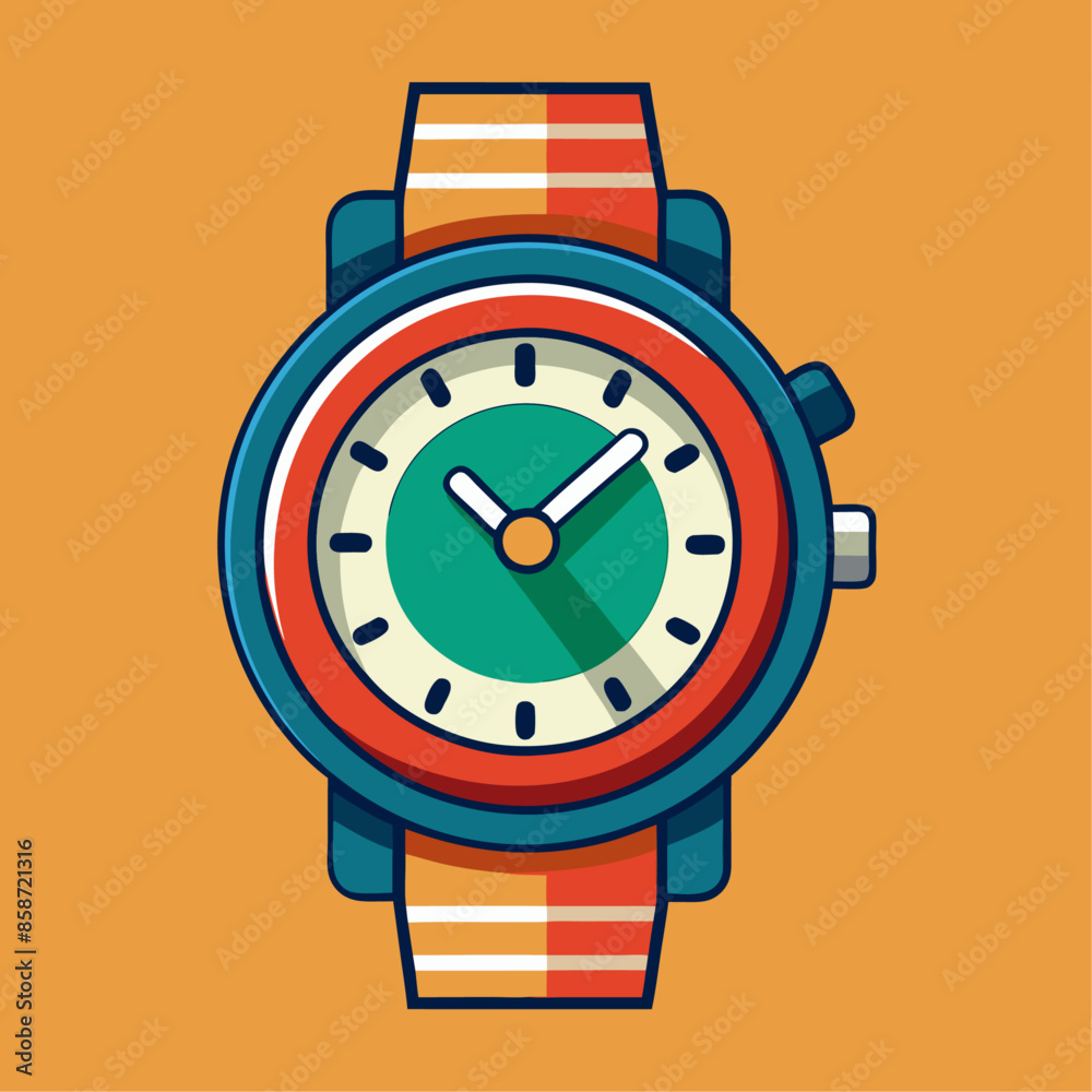 Watch clipart cartoon Illustration drawing Stock Vector | Adobe Stock