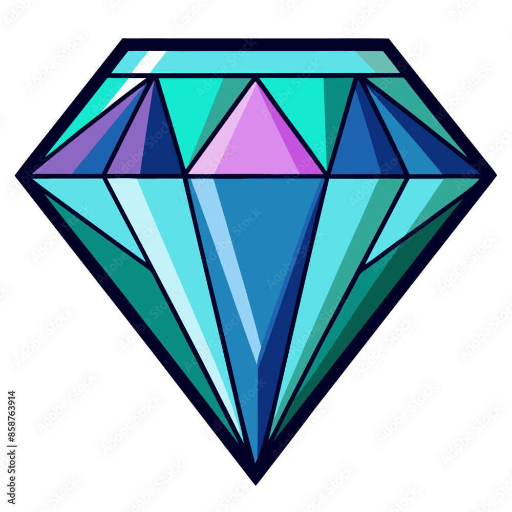 Diamond clipart cartoon Illustration drawing Stock Vector | Adobe Stock