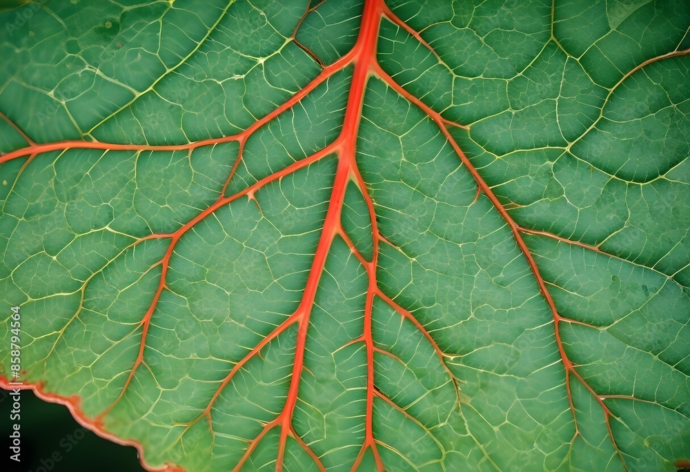 Green leaf texture pattern background with veins and mottled texture ...