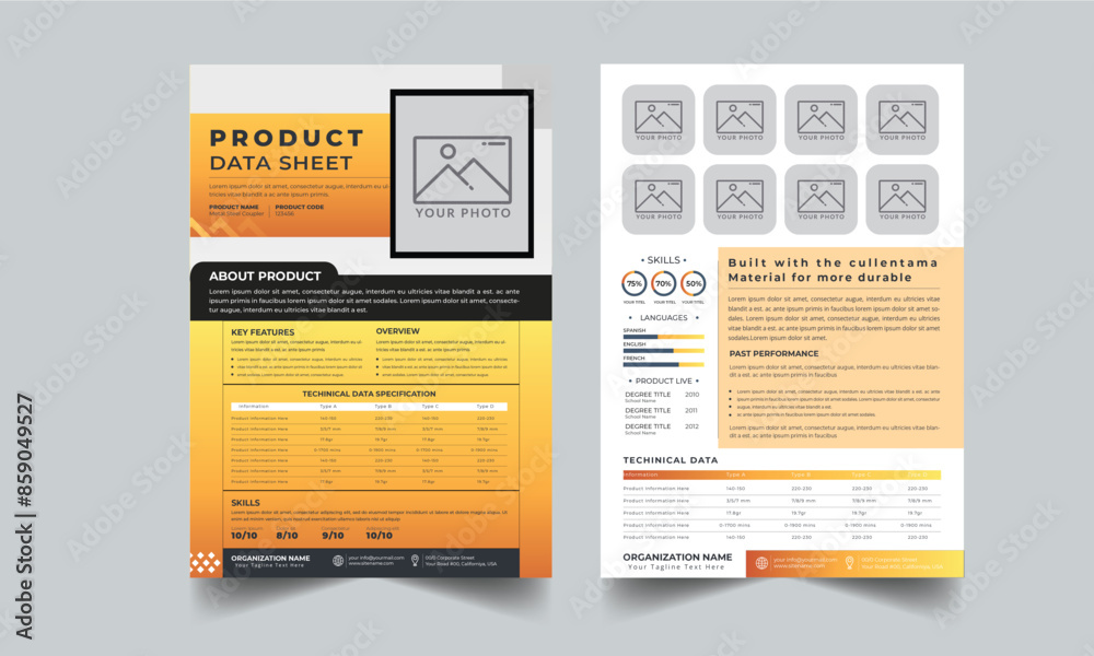 Product Data Sheet, Technical Data Sheet layout 2 Page Concept template ...