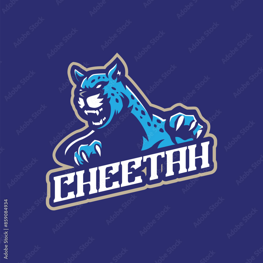 Cheetah mascot logo design vector with modern illustration concept ...