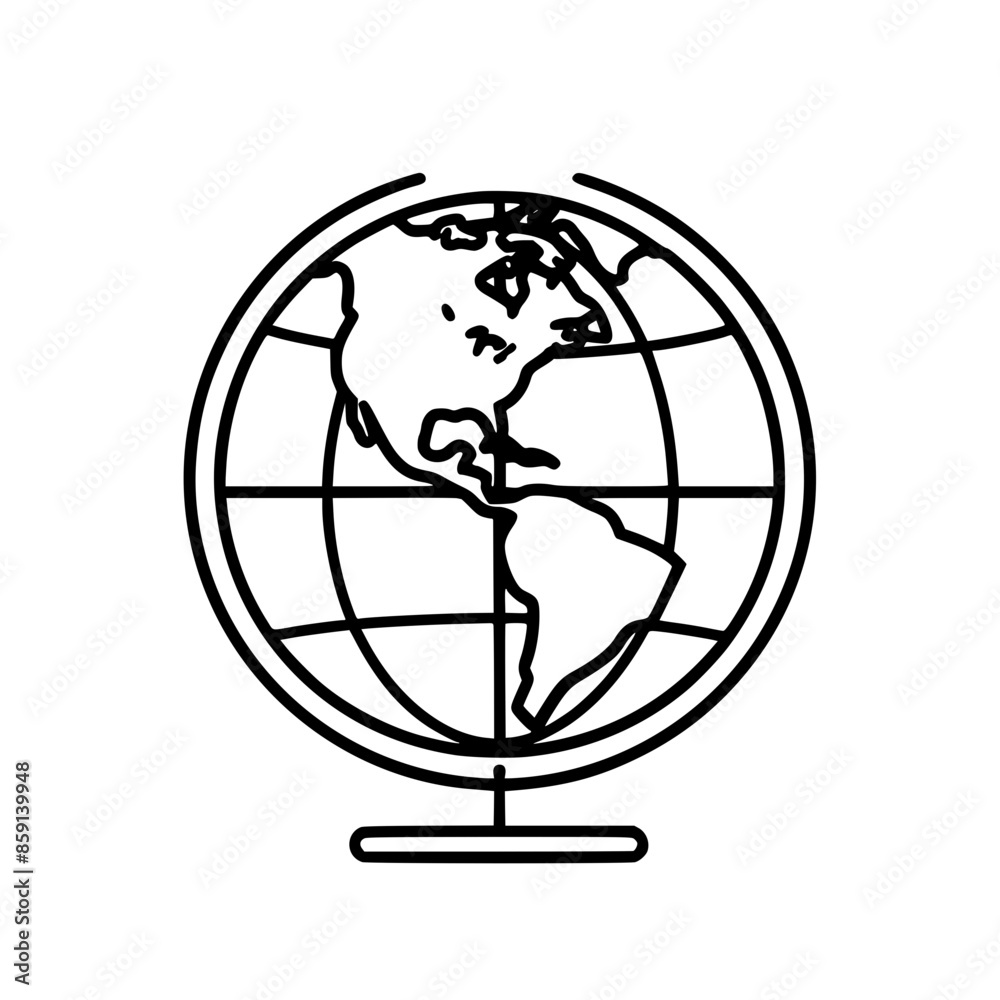 Vektor globe icon, globe svg, travel svg, adventure svg file, flower ...