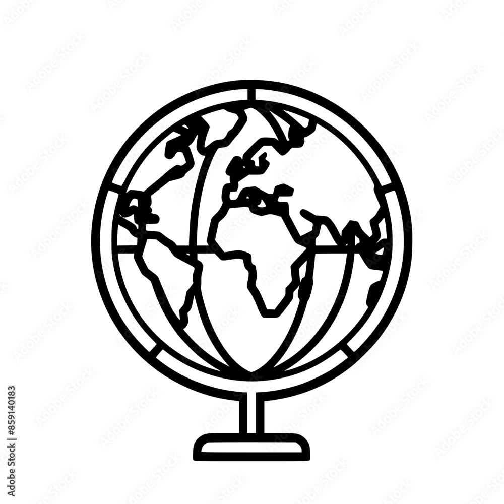 Vector de Stock globe icon, globe svg, travel svg, adventure svg file ...