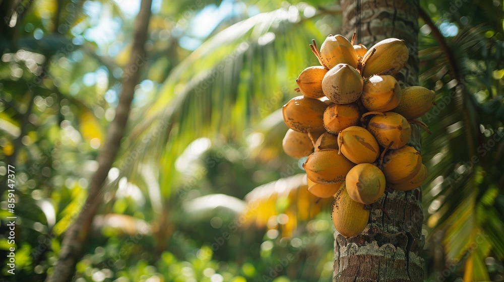 Seychelles Coco de Mer A palm tree with the largest seed in the plant ...