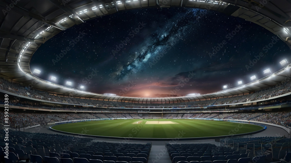 Cricket Stadium Background 4k | Night View Stock Photo | Adobe Stock